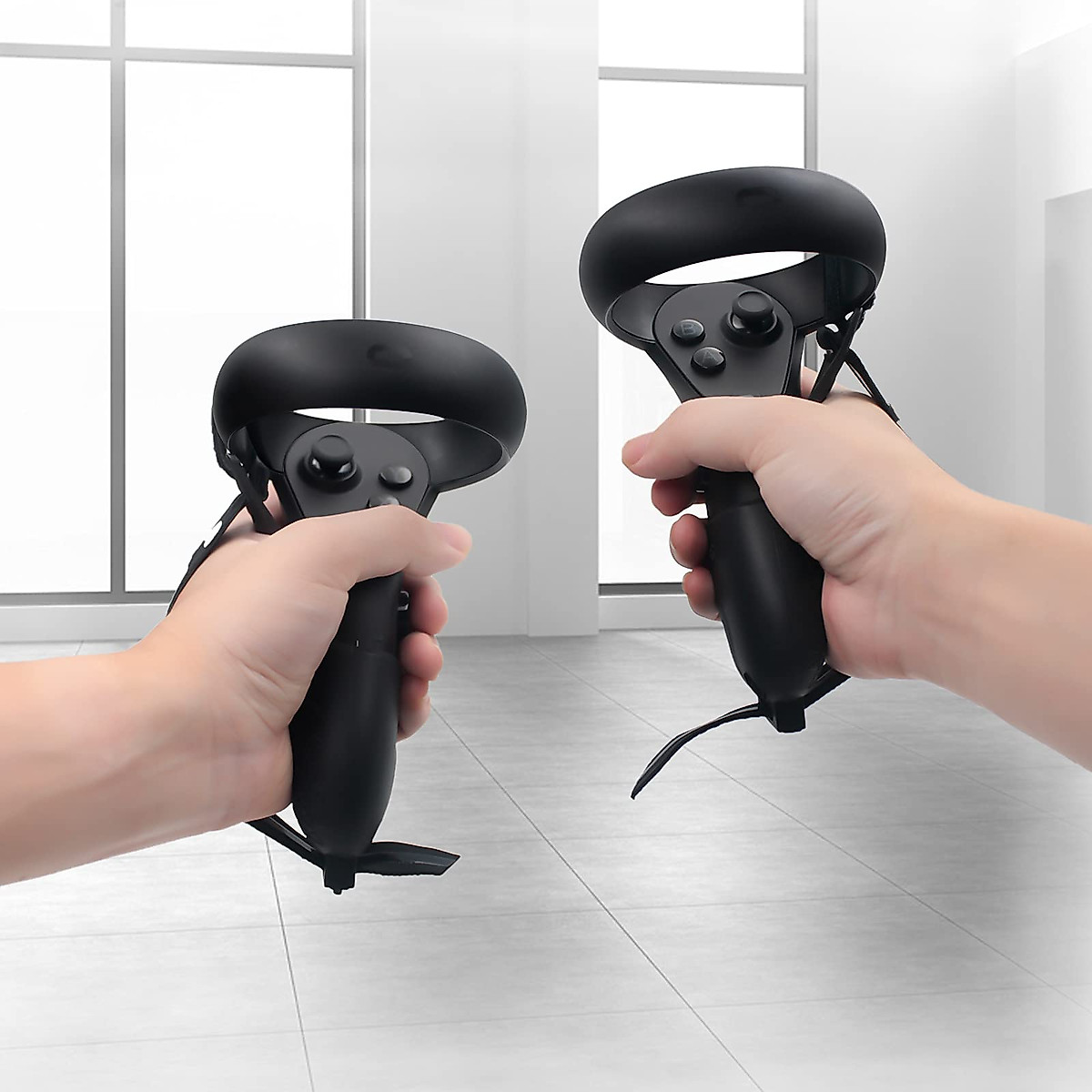 UPOK Face Pad Cover Facial Interface for Meta/Oculus Quest 3 Headset - Ice Silk and PU Leather Face Cushion Gasket (Facial Frame)