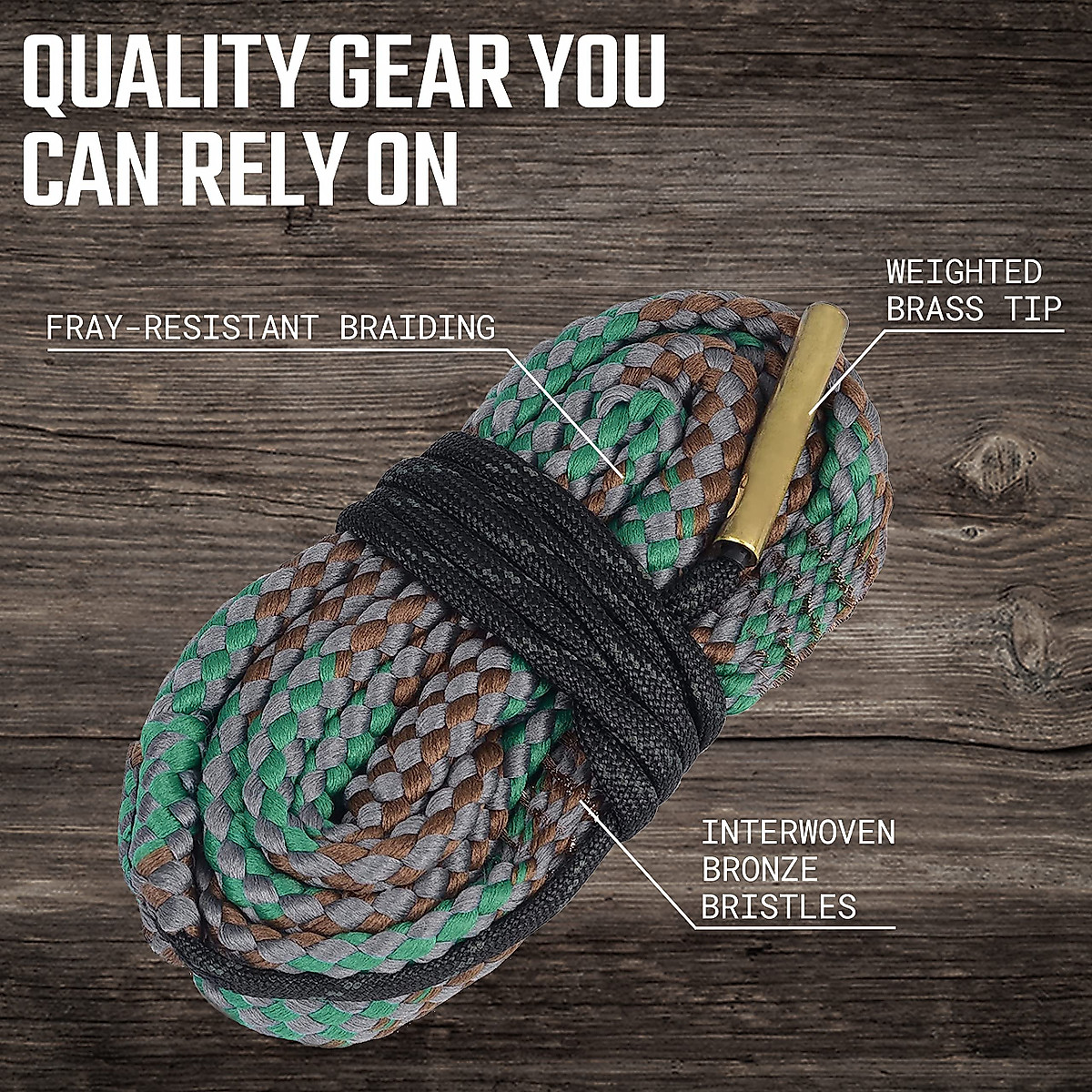 Ultimate Rifle Build Gun Snake - Reusable and Compact Gun Cleaning Rope (.223.22, 5.56mm)