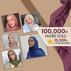 VOILE CHIC Breathable Modal Hijab Scarf for Women - Premium Lightweight Head Scarf Wrap - Etherea