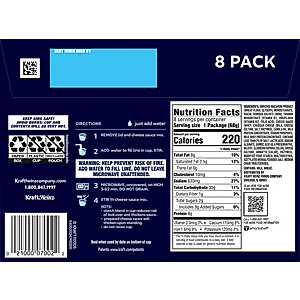 Kraft Deluxe Original Macaroni & Cheese Easy Microwavable Dinner (8 ct Box, 2.39 oz Cups)
