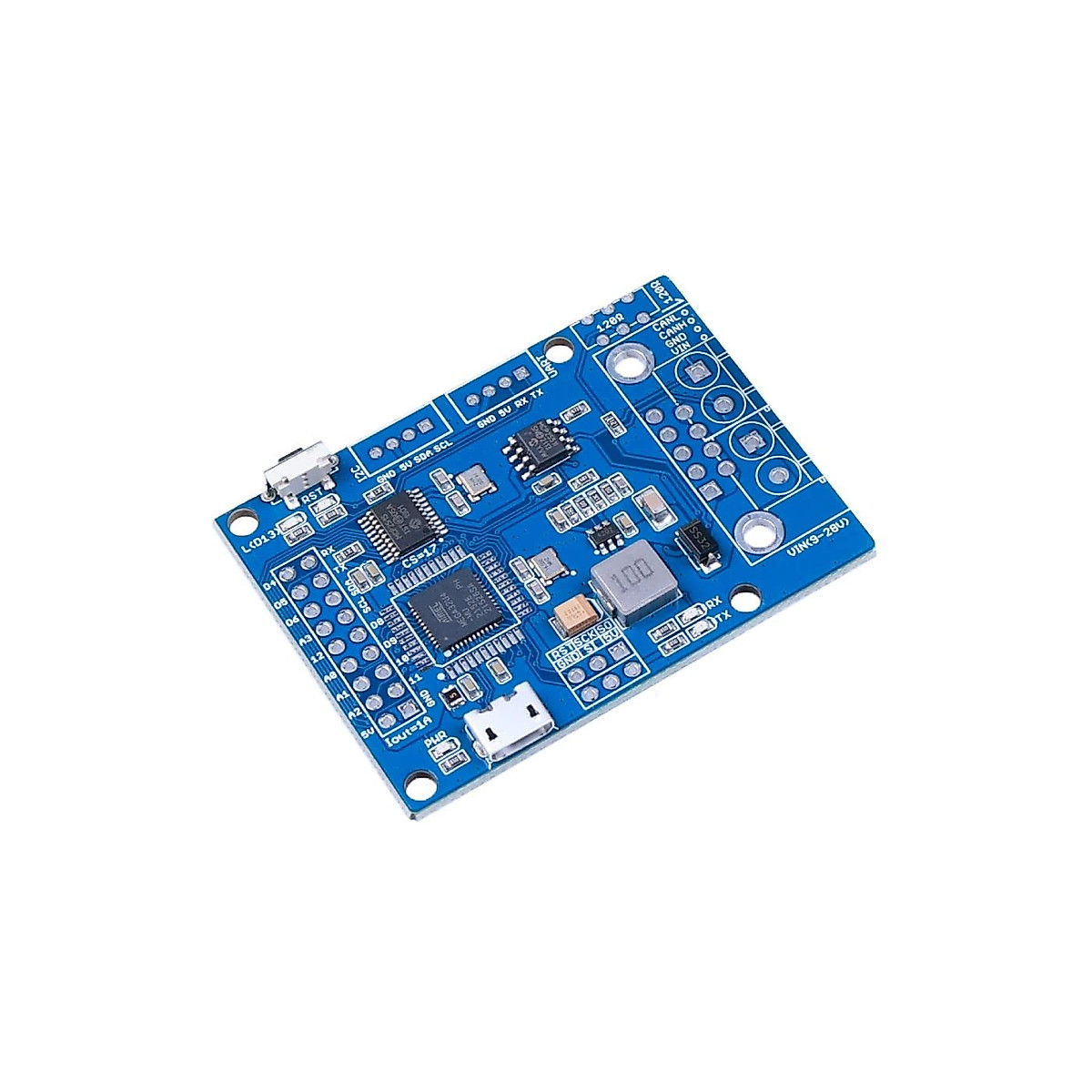 Seeed Studio CANBed - Arduino CAN-Bus Development Kit, ATmega32U4 with Arduino Leonardo Bootloader, MCP2515 and MCP2551 CAN-Bus Controller and Transceiver.