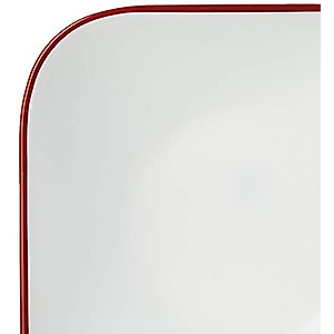 Corelle Vitrelle (22-Oz) Cereal Soup Bowls, Triple Layer Glass and Chip Resistant, Lightweight Square Dinnerware Bowl Set, Splendor, Black Banded, 6-Piece