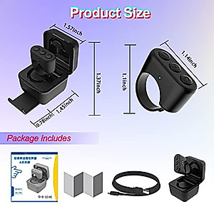 Upgrade TIK Tok Bluetooth Remote Control Page Turner - TUZTUALA 3 in 1 Function Video Scrolling Ring and Camera Shutter Remote and Phone Holder - Compatible with iPhone iPad Android Cell Phone