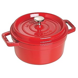 STAUB 1004228 Cast Iron Cocotte, Cherry, 30 cm