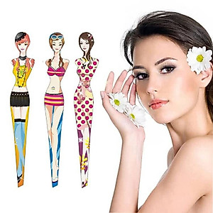 Tvoip 6Pcs Professional Girl Eyebrow Tweezer Stainless Steel Slanted Eyebrow Tweezers Eyebrows Hair Remover Tools Cosmetics Beauty (random color)