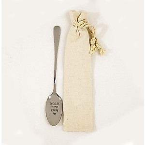 TyM My peanut butter spoon Engraved Stainless Steel spoon for coffee tea cereal ice cream - Engraved gift for him/her - 7 inch Sturdy handle and food safe engraving