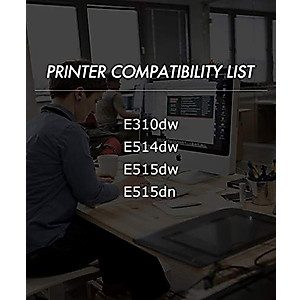 (Drum Only) Green Toner Supply 1-Pack Compatible E515 E514 E310 Drum Unit 1xDrum High Yield (12,000 Pages) Work for Dell E310dw E514dw E515dw E515dn Printer