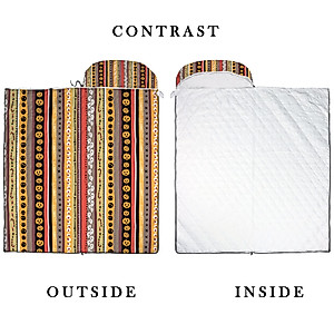 Portable Sleeping Bag Sleep Bag Cover Mat for Travel Camping Hiking Women Men Adult 3 Seasons Vintage Happy Halloween Geometric Stripes