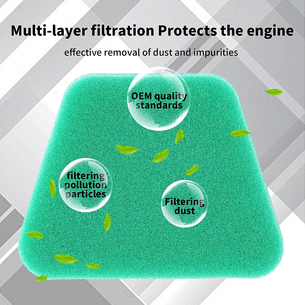 TIANYAN（5 PCS）530037793 530-037793 Air Filter Replacement for Poulan Pro Sears Craftsman Chainsaw 1900 1950 2025 2050 2075 2150 2175 2250 2350 2450 2550 Snapper 1838LE 1900 LE 1950LE 1975 Woodshark