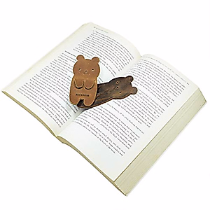 Hide & Drink, Leather Cute Teddy Bear Bookmark (2 Pack), Bookworm Gifts, Book Lover Accessories, Handmade Includes 101 Year Warranty :: Multicolor Earth