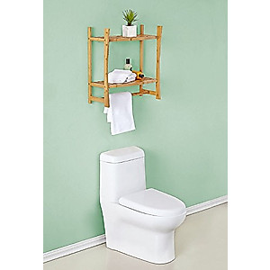 Best Living Wall Mount Shelf, 19.9 by 9.8 by 21.26-Inch, Bamboo