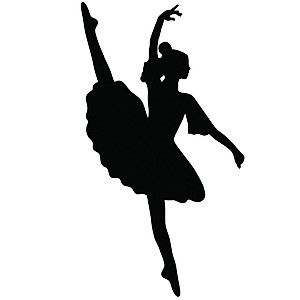 DNVEN Girls Ballet Dance Decals Dancing Girl Silhouette Removable Vinyl Wall Stickers Decorations Home Decors for Dance Rooms Girls Rooms 16 inches x 28 inches