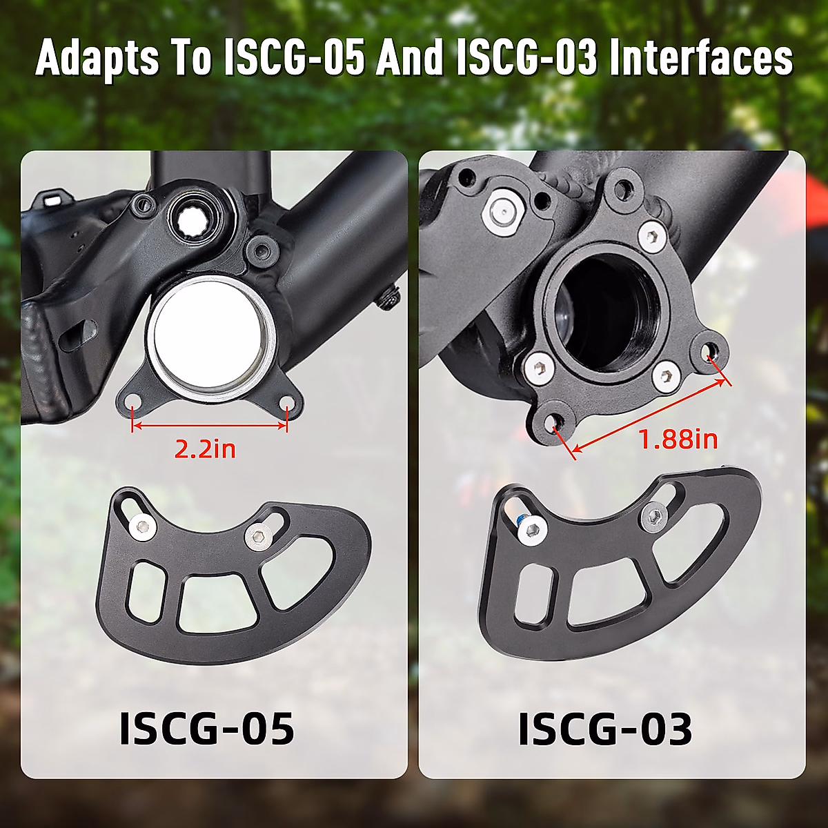 MTB Bash Guard - for 26t-36t Cassette - ISCG05 and ISCG03 Connector - High Tensile Strength Alloy - Protects Bike Chain Effectively - Designed for Mountain Bike Chains and BMX Chains