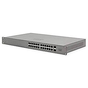 Meraki Go by Cisco | 24 Port PoE Network Switch | Cloud Managed | Power over Ethernet | [GS110-24P-HW-US]