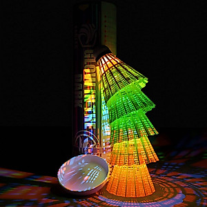 EAGLES LED Badminton Shuttlecocks - 5 Pack Lighting Birdies, Nylon Glow in The Dark Birdie Balls for Baseball Practice- Plastic Light Up Birdies for Outdoor Indoor Sports Activities