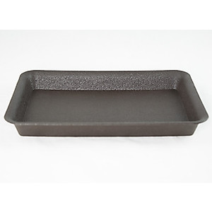 8" Rectangular Green Stain Bonsai/Succulent Pot + Tray + Rock + Mesh Combo