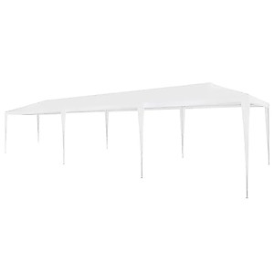 Party Tent,Fruit Stand Gazebo,Beach Gazebo,Rv Carport,Camping Gazebo,Outdoor Gazebo, Patio Gazebo,UV and Water Resistant,for Barbeque, Patio, Deck,Garden Party,Markets,9.8'x29.5' PE White