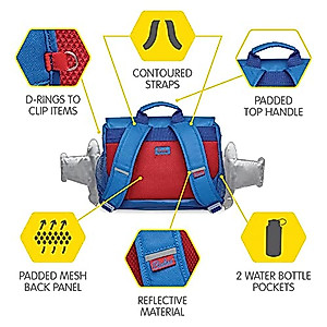 Bixbee Personalized Toddler Backpack, Blue Rocket Bookbag for Kids & Toddlers Ages 3 - 5 | Custom Backpack with Name for Boys & Girls | Water Resistant Monogrammed School Bag