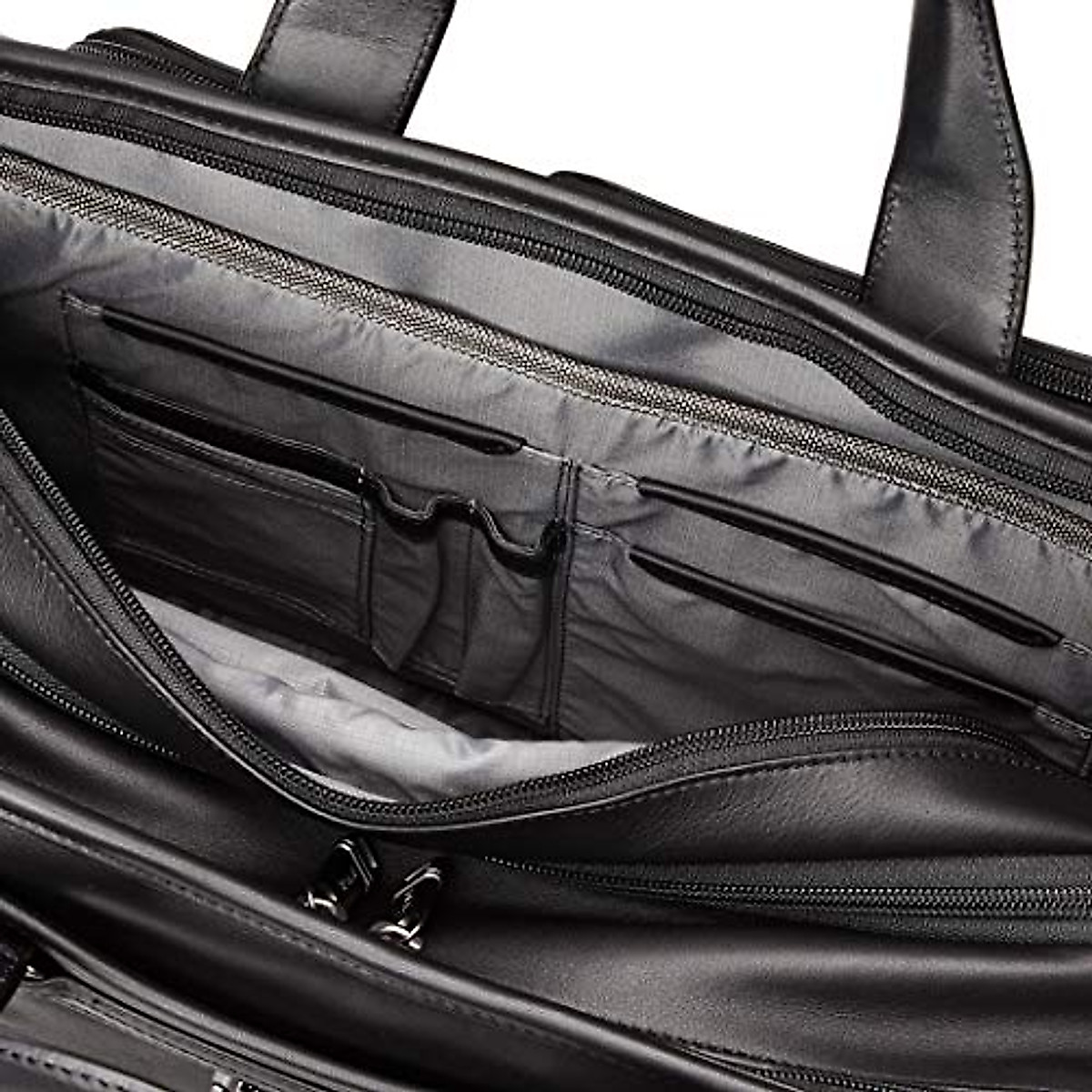 Tumi Briefcase, Official Genuine Alpha Expandable Organizer Laptop Brief, Black