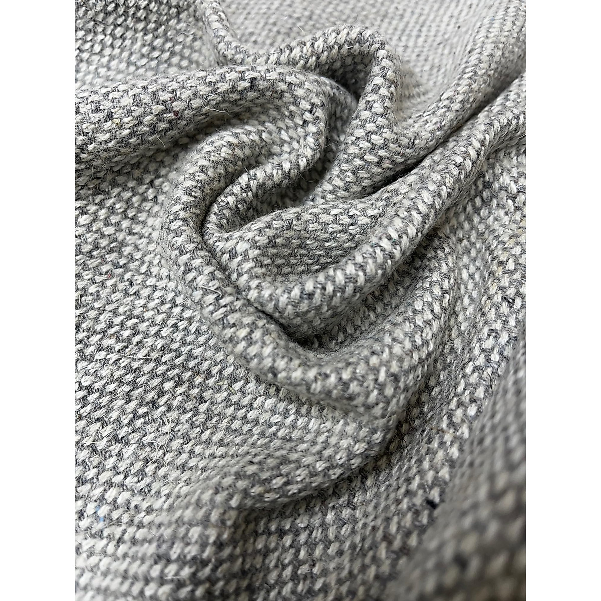 Tuva Textile 40 Yard Bolt of Real Wool Quality Fabric Coating - Multicolor Greys Tweeds Wool Fabric (Heavy Weight with Real Soft Nap and Drape Finishing) High Fancy Quality Wool Tweed Fabric