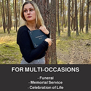 D AND YOU Funeral Guest Book for Memorial Service Set - Thank You Cards, Sign in Memorial Service Guest Book for Funeral, Table Sign and Pen - Memorial Books for Celebration of Life