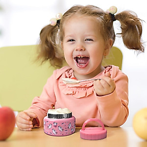 Charcy 8oz Thermo for Hot Food Kids, Wide Mouth Leak-Proof Soup Thermo, Insulated Food Jar for 4h Hot and 6h Cold - Pink Unicorn Y