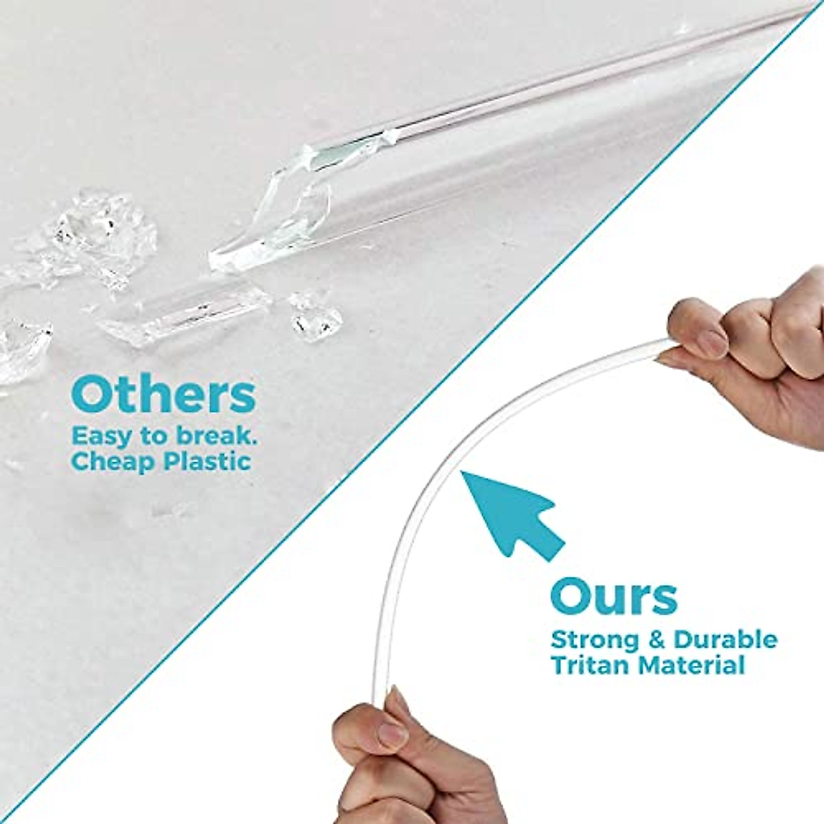 6 Pack Replacement Straws for Stanley 40 oz Tumbler Cup, Upgraded Reusable Tritan Plastic Straws with Cleaning Brush, Compatible with Stanley Adventure Travel Tumbler Accessories (12.4 inch)