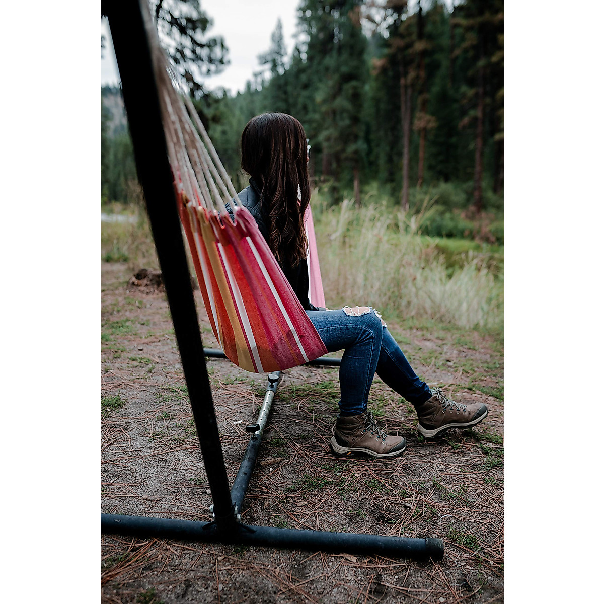 Stansport Cotton Blend Traveler Hammock, Red, One Size (30300-60)