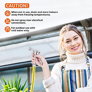 Hose Nozzle 2 Pack, Full Size Pistol Nozzle with Threaded Front, Durable High Pressure Garden Hose Nozzle, Rear Control Sprayer for Watering Plants, Cleaning