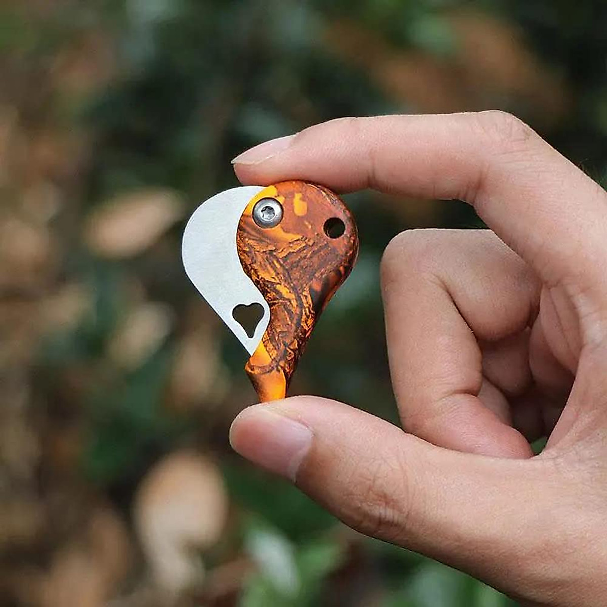 DHDestined Fateful Folding Pocket Knife, Mini Portable Knife, Unique Gift for Men Women Multicolor(orange)