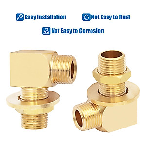 WEHOPE 2PCS B-0230-K Brass Wall Mount Connection Installation Kit Replacement for T&S B-0230 Style and B-0674-RGH Service ，with Teflon Tape