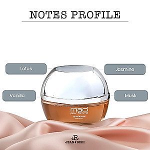 Jean Rish Maci Pour Homme Eau De Parfume - Perfume for Women (3.4 Fl Oz / 100ml) with Magnolia, Vanilla & Musk Notes - Long Lasting and Luxury Fragrance