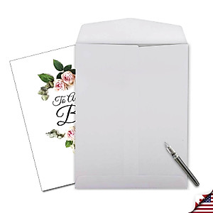 The Best Card Company Jumbo Boss's Day Greeting Card From Us 8.5 x 11 Inch with Envelope (1 Pack) Oversize Jumbo Co-Worker Elegant flowers J4175ABOG-US