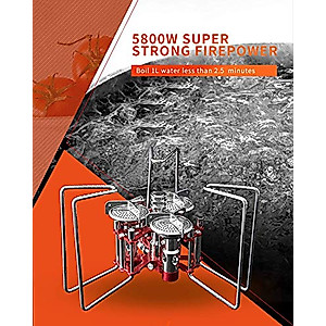 Bulin Camping Gas Stove Burner 3500W/3800W/5800W/6800W/18000W Adjustable Ultralight Backpacking Stove Windproof Camp Portable Propane Stove for Camping Hiking Backpack Outdoor