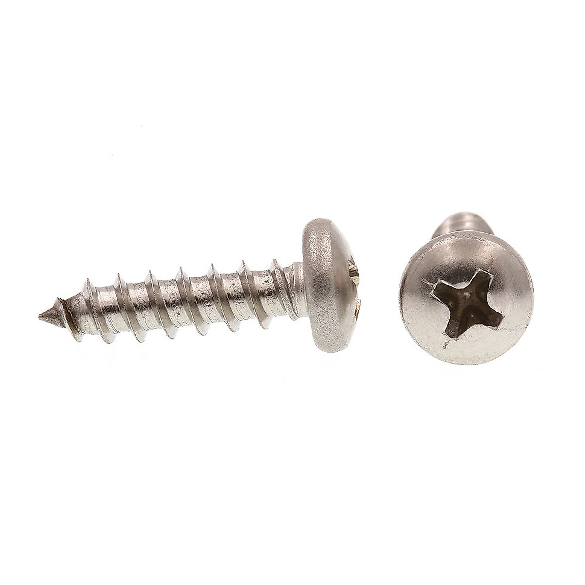 Prime-Line 9020308 Sheet Metal Screw, Self-Tapping, Pan Head Phillips, #10 X 3/4 in, Grade 18-8 Stainless Steel, Pack of 100