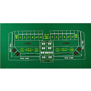Cyber-Deals Play Like A Pro Craps Pack - Includes 2-Sided Craps & Poker Layout, Authentic Nevada Casino Table-Played Dice, Advanced Instructional Tutorial DVD