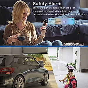 LoraTap Smart WiFi Garage Door Opener Controller, Wireless Remote Control Switch Timer Open/Close Monitor, Smart Life App Control, Voice Control, Works with Alexa and Google Home, No Hub Required