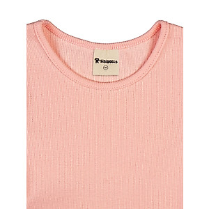 Baby Girls Long Sleeve Winter Ribbed Knit Dress Lace Layered Ruffle Dress for Christmas Holiday (Pink, 12-24M)