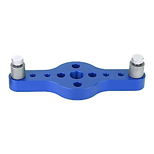 MISNODE Woodworking Hole Punch Locator Aluminum Alloy Carpentry Locator Puncher Gauge Dowel Jig Kit Hole Punch Locator Kit Drill Jig Joinery Kit with 3Pcs Drill Bushing(Blue)
