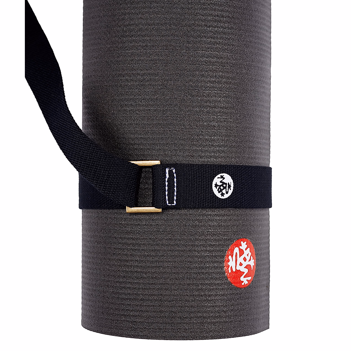Manduka Yoga Commuter Mat Carrier - Eco-Friendly Cotton, Easy to Carry, Hands-Free, For All Mat Sizes, Black, 68" x 1.5"