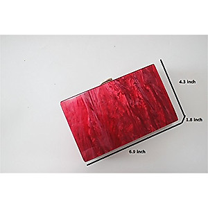 Dirmmis New Women Messenger Bag Fashion Elegant Solid Marble Pearl Woman Evening Bag Red Luxury Party Prom Clutch normal size