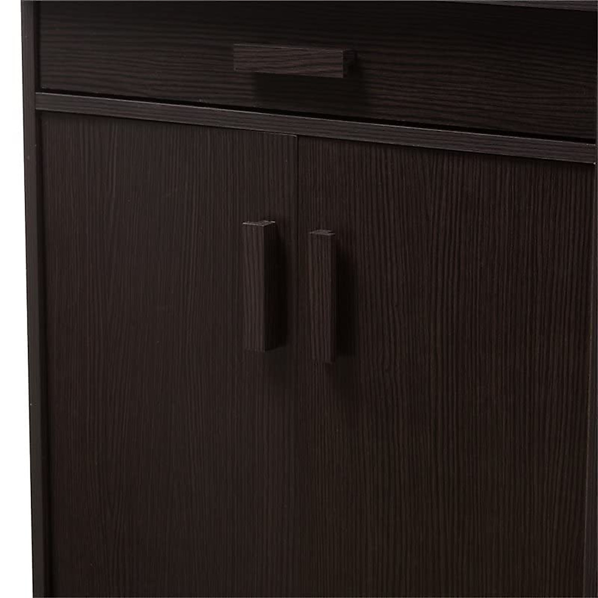 BOWERY HILL Contemporary Shoe Cabinet in Wenge Brown