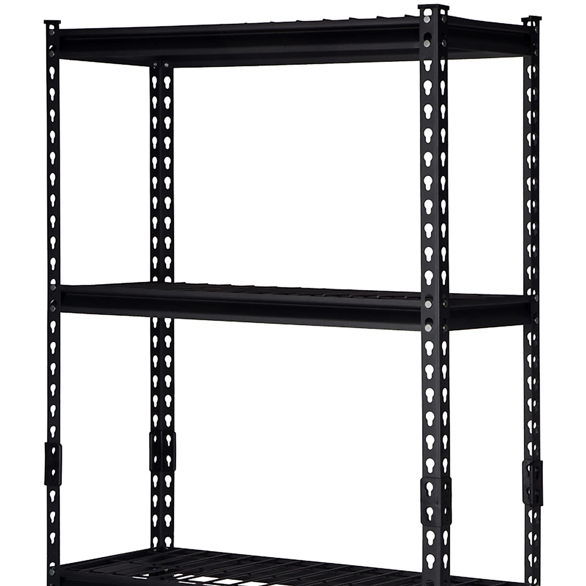 Pachira 30" W x 12" D x 60" H Adjustable Height 4-Shelf Steel Shelving Unit Utility Organizer Rack for Home, Office, and Warehouse, Black