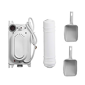 VEVOR Commercial Ice Maker Machine, 130LBS/24H with 33LBS Bin and Electric Water Drain Pump, Stainless Steel Construction, Auto Operation, Include Water Filter 2 Scoops and Connection Hose