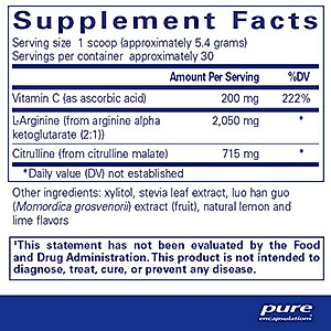 Pure Encapsulations Nitric Oxide Support | Supports Healthy Oxygen Circulation and Promotes Energy Production Within Muscles | 5.7 Ounces