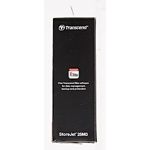 Transcend 4TB SJ25M3, USB 3.1 Portable Hard Drive Rugged, Anti-Shock Resistant, Compact and Lightweight with Lightning-Fast Speeds, One Touch Backup Button, Iron Grey - TS4TSJ25M3S