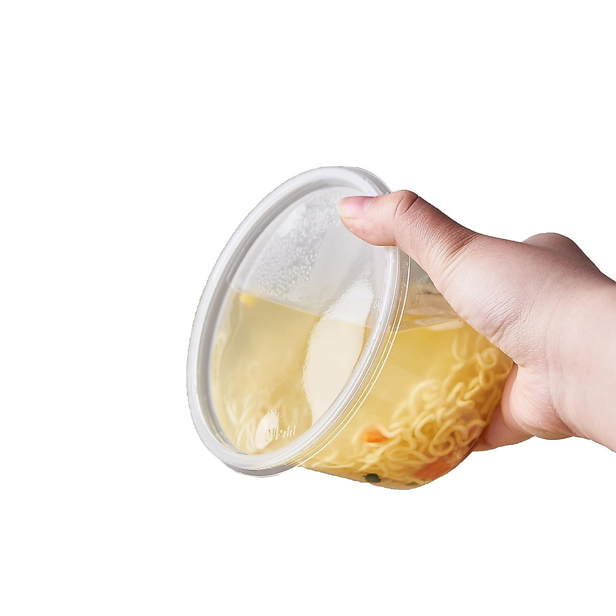 FULING [50 Set - 16 oz. Plastic Deli Disposable Food Storage Containers With Airtight Lids …