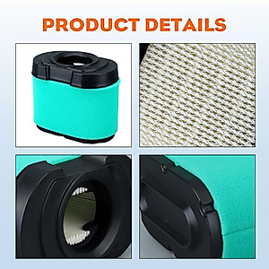 HIPA (Pack of 2) 792105 276890 Air Filter Cartridge for Briggs and Stratton 593435 593240 407777 40G777 40H777 445667 445877 44H777 Engine Lawn Mower Z425 GY21057 MIU11515 MIU11517