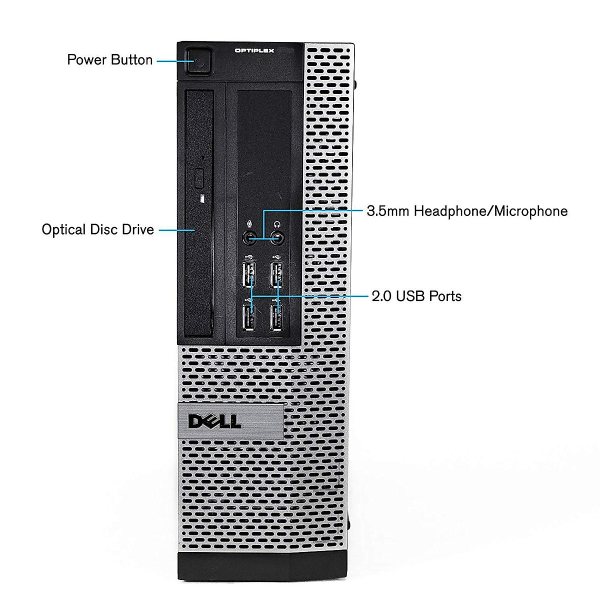 Dell Optiplex 990 Flagship Premium Business Desktop Computer (Intel Quad-Core i5-2400 up to 3.4GHz, 8GB RAM, 500GB HDD, DVD, WiFi, VGA, DisplayPort, Windows 10 Professional) (Renewed)