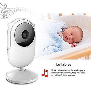 Babystar 2.4" Video Baby Monitor with Digital Color Camera, Wireless View Video, Two-Way Talk, Infrared Night Vision, 2 x Zoom and Lullabies Play, Feeding Alarm (SM25)